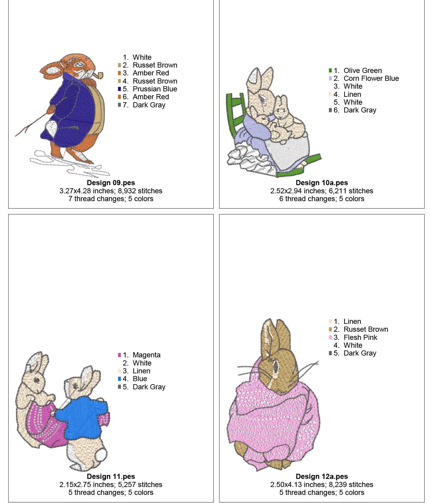Beatrix Potter Machine Embroidery Designs: Peter Rabbit Etc (instant ...