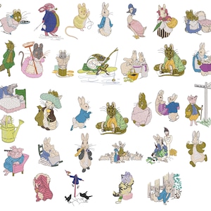 Beatrix Potter Machine Embroidery Designs: Peter Rabbit Etc (instant ...