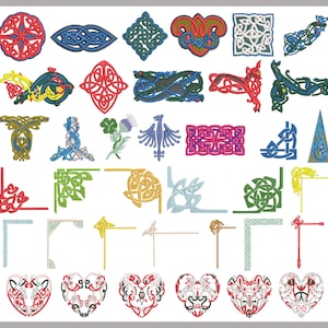 145 Celtic Embroidery Designs: Crosses, Knots, Edges (digital Download ...