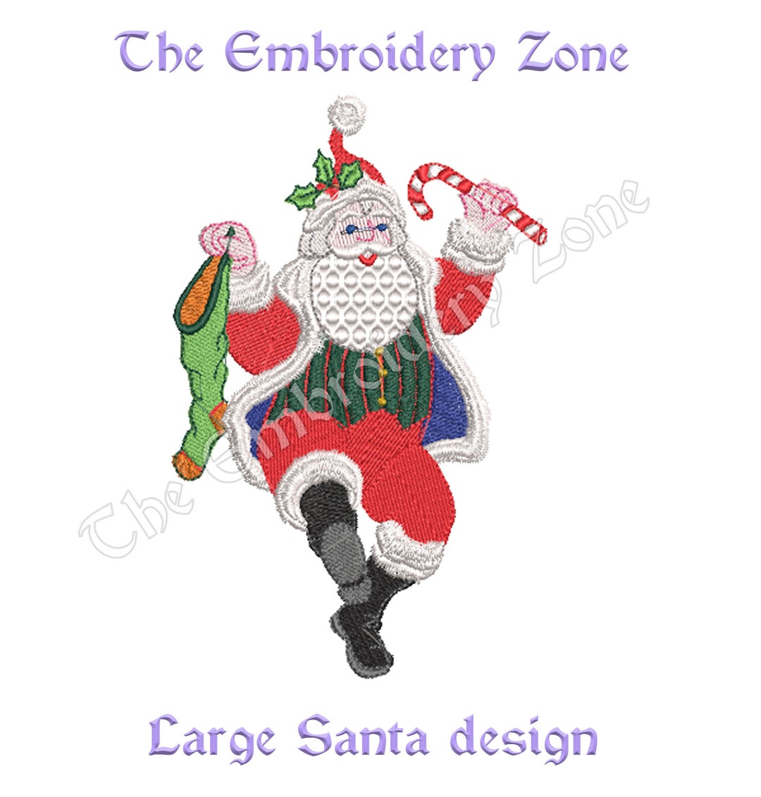 Santa Claus Machine Embroidery Design , Christmas Machine Embroidery ...