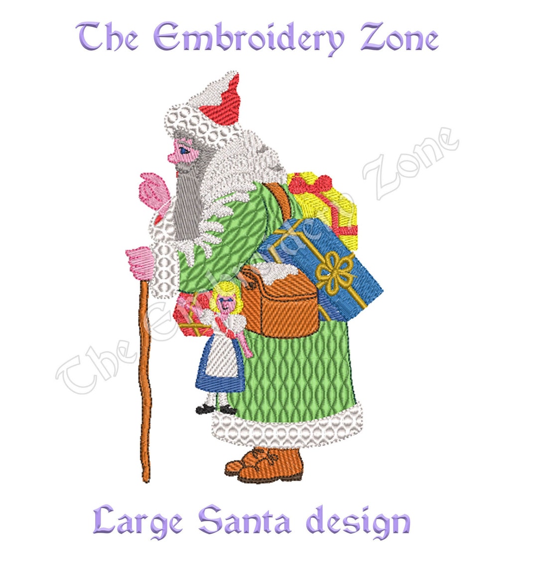 Santa Claus Machine Embroidery Design Christmas Machine - Etsy