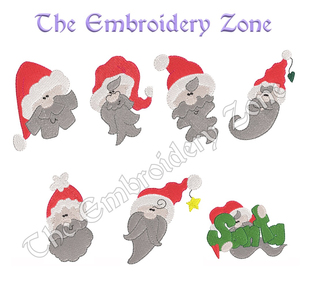 Santa Claus Machine Embroidery Design Christmas Machine - Etsy
