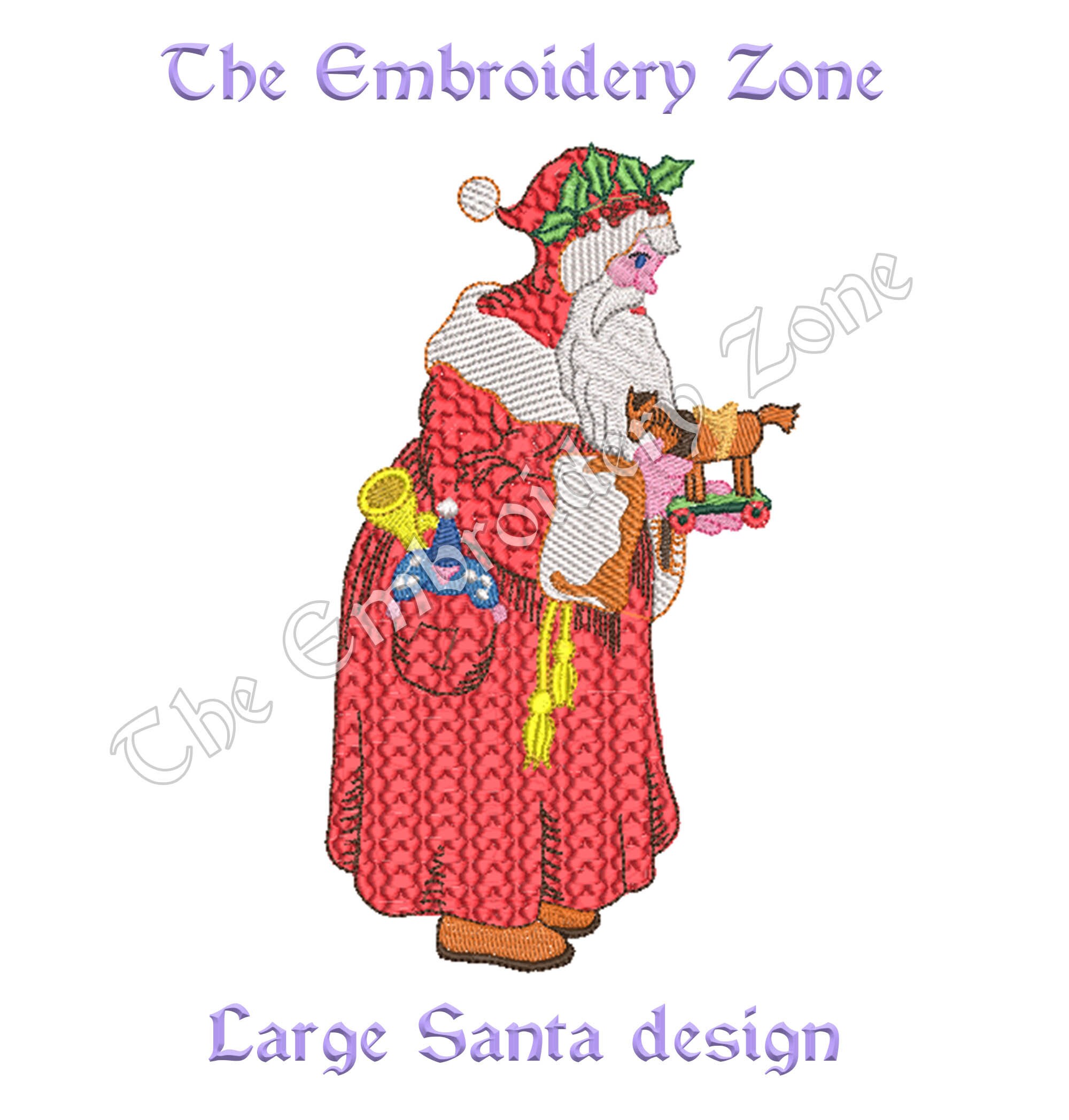 Santa Claus Machine Embroidery Design Christmas Machine | Etsy