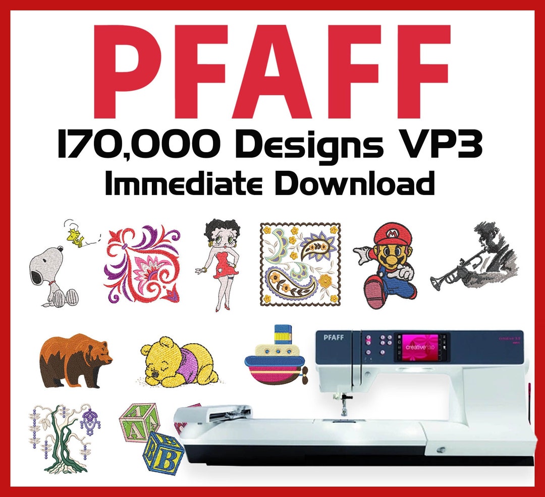 Embroidery Designs Collection PFAFF Machine & Husqvarna Download Over ...