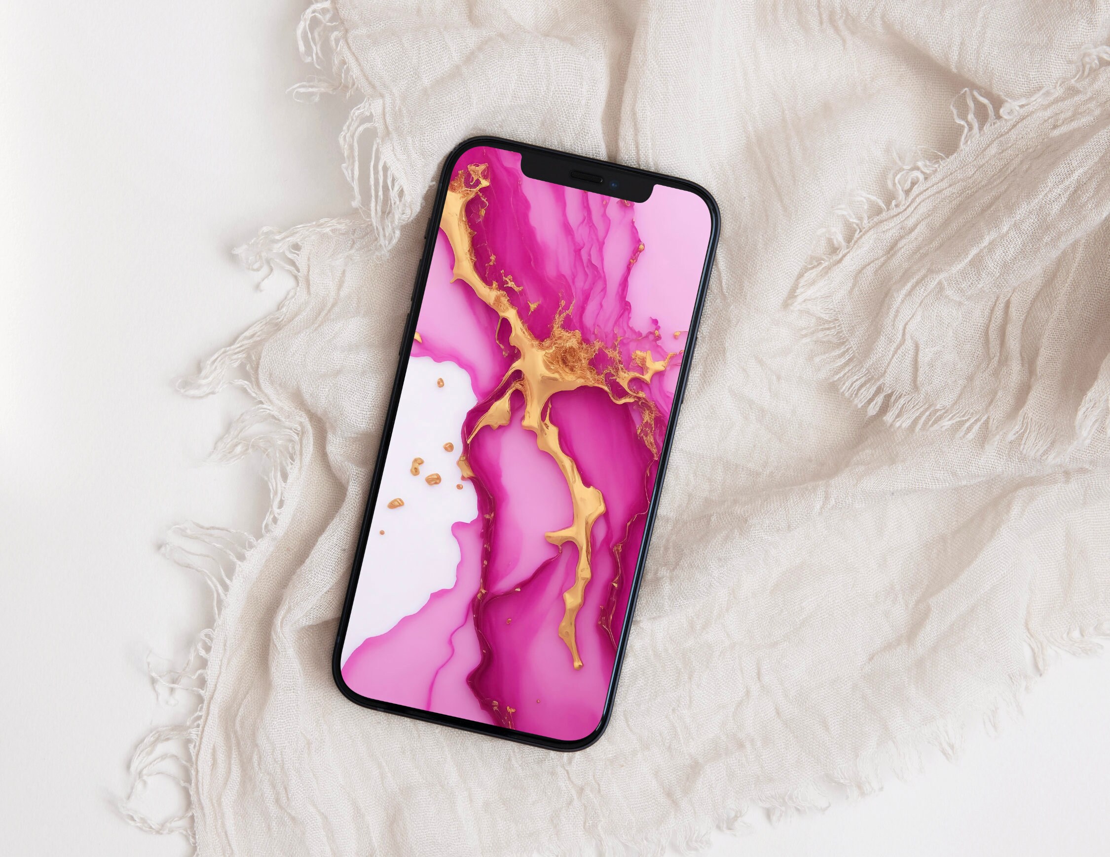 Hot Pink and Gold Marble Digital Paper: Luxury Textures (digital ...