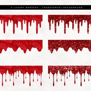 Red Dripping, Red Drips Borders, Drip Glitter Borders, Drip Borders ...