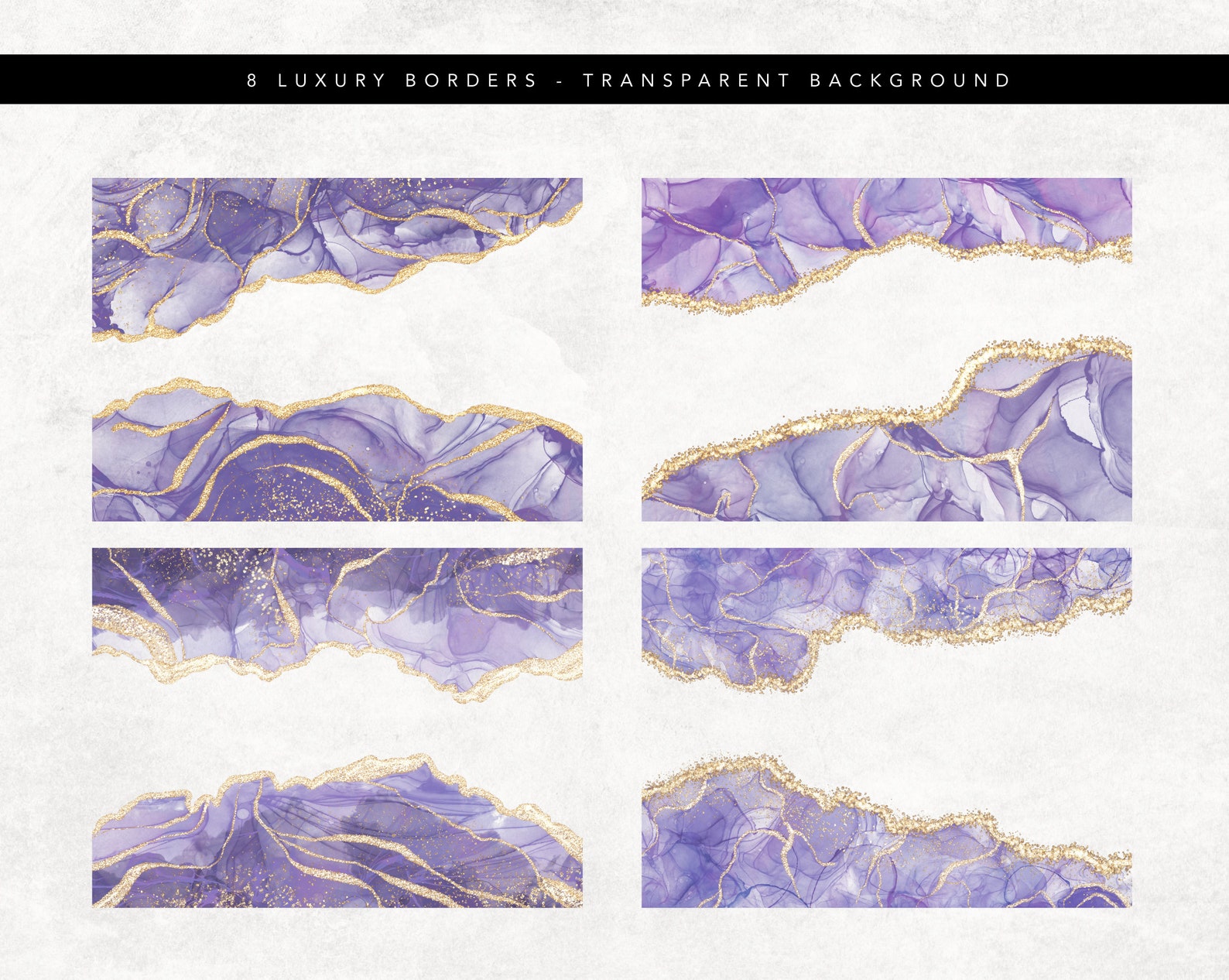Purple Agate Borders Clipart Lavender Border Lilac - Etsy