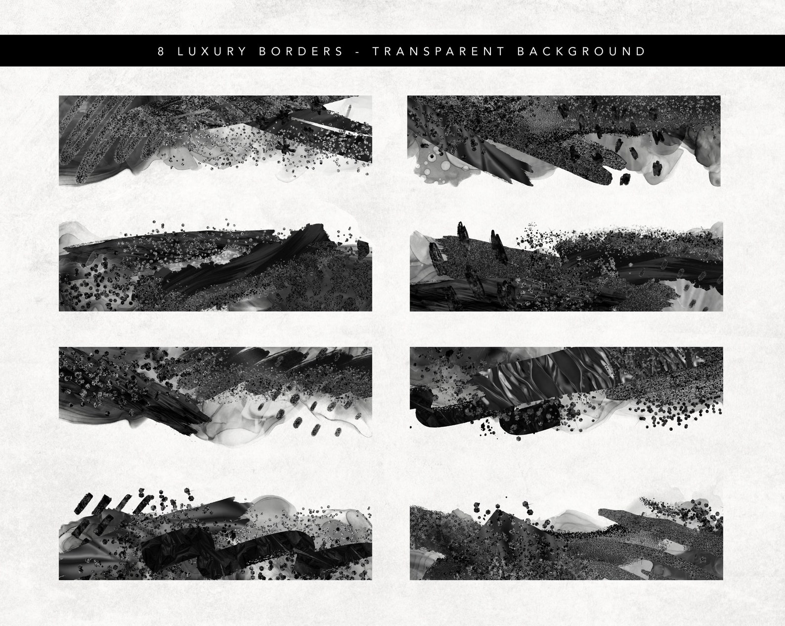 Black Borders Clipart Abstract Borders Clipart Black Frames - Etsy