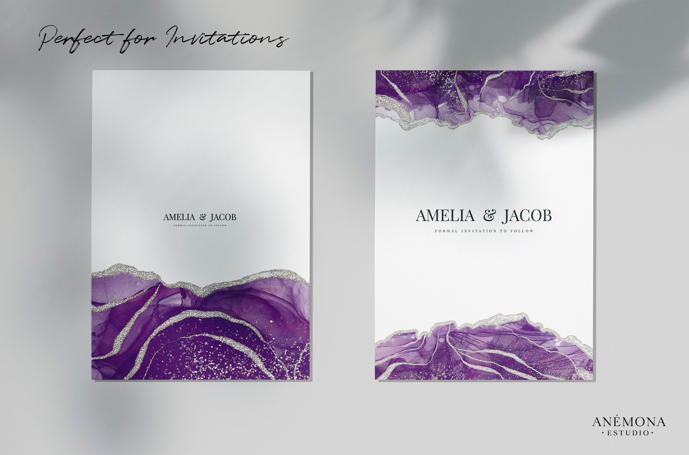 Purple Agate Borders Clipart Amethyst Watercolor Geode - Etsy