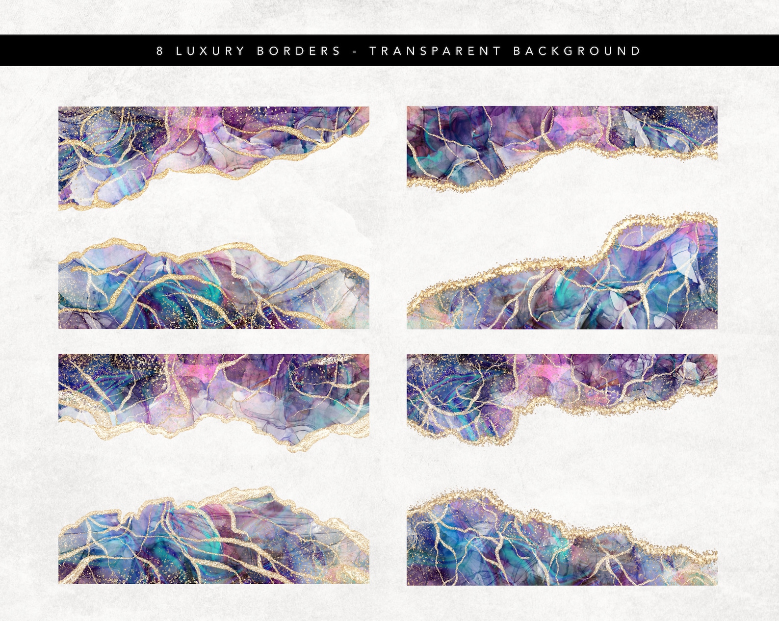 Nacre Borders Clipart Geode Border Marble Border Clip Art - Etsy