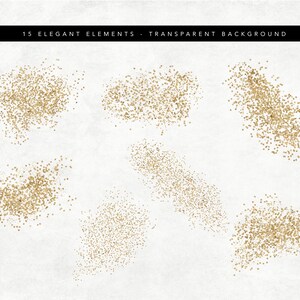 Gold Glitter Clipart Overlays: Shimmering Confetti PNG (commercial Use ...
