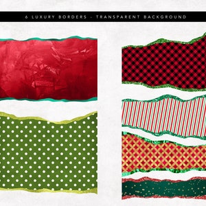 Christmas Borders, Christmas Edges, Chritmas Glam Tears, Glam Edges ...