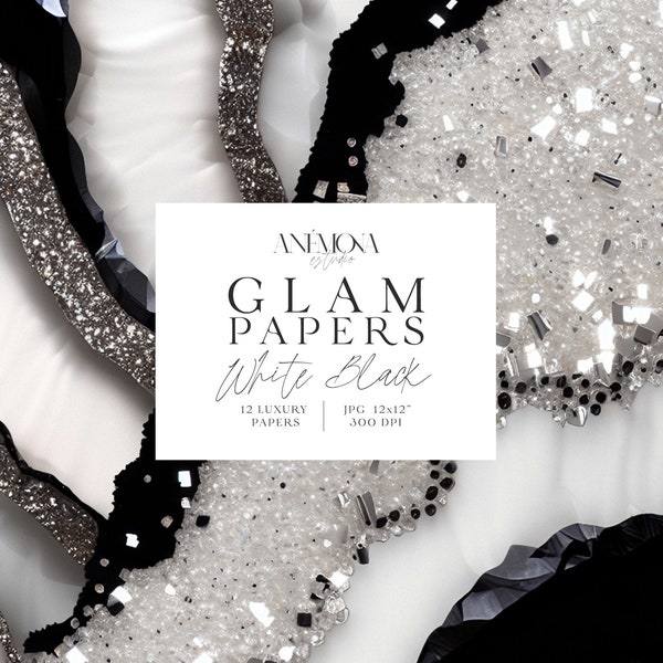 Black and White Digital Papers - Etsy