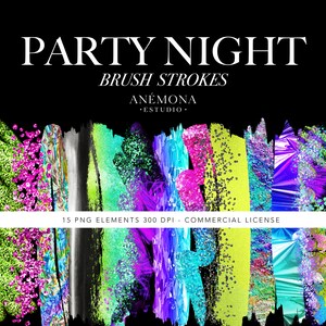 Neon Brush Strokes Clipart, Neon Clipart, Neon Paint Clipart ...