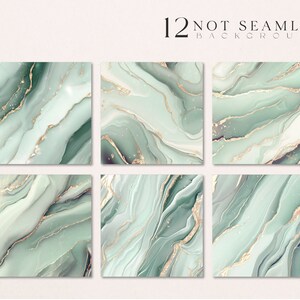 Sage Green Marble Digital Paper, Luxury Pale Green Marble Textures With ...