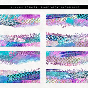 Mermaid Border Clipart - Mermaid Overlays, Mermaid Clipart, Mermaid ...