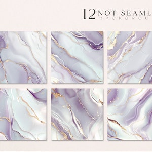 Lilac Marble Digital Paper, Luxury Pale Purple Marble Textures With ...