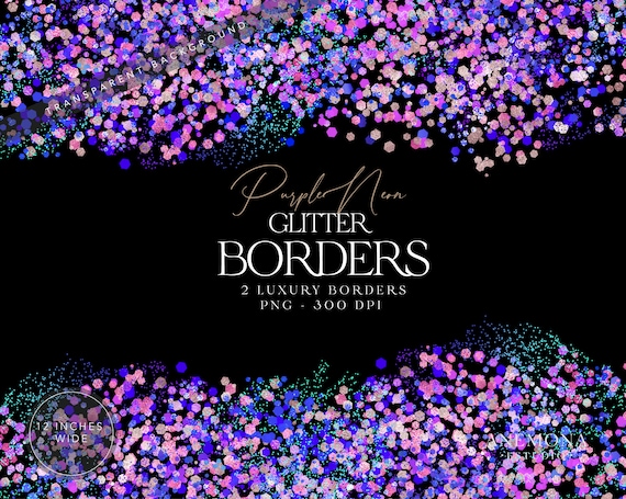 Purple Glitter Border