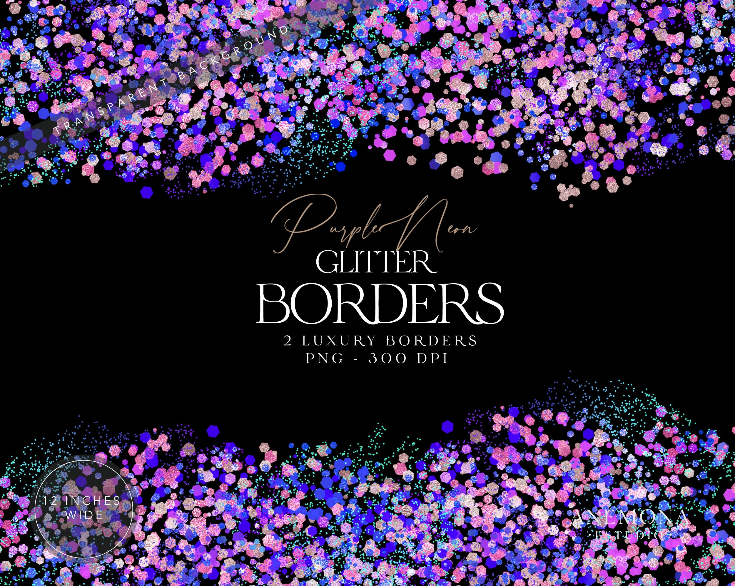 Purple Sparkle Border