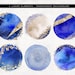 Blue and Gold Watercolor Circles Clipart Logo Clipart Glitter Circle ...
