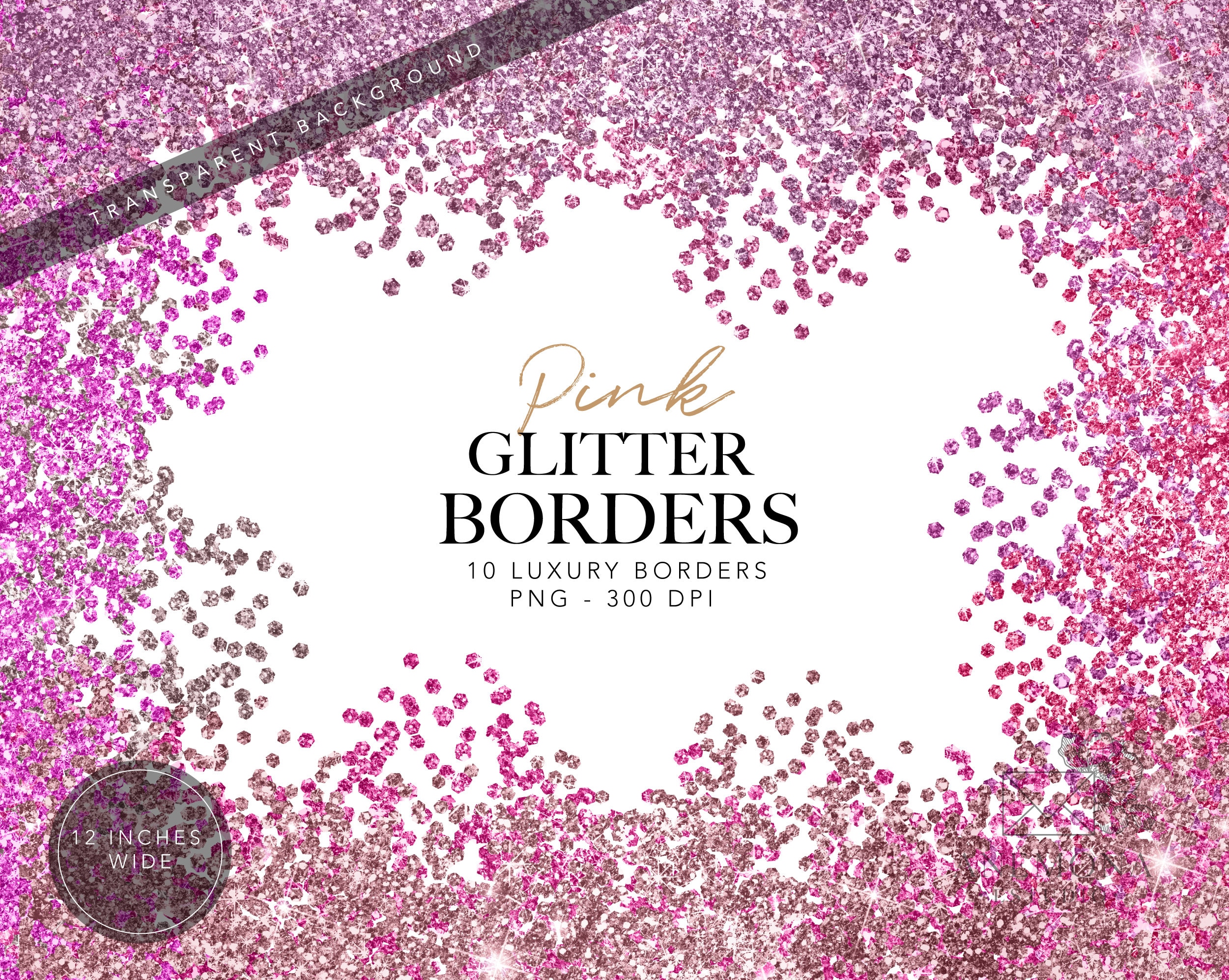 Pink Glitter Border