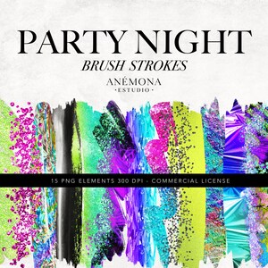 Neon Brush Strokes Clipart, Neon Clipart, Neon Paint Clipart ...