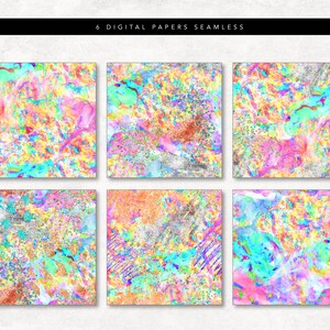 Holographic Digital Paper Glitter Abstract Paper Rainbow Digital Paper ...