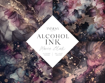 Ruby Red Alcohol Ink Pattern, Elegant and Glamorous Shimmer Backgrounds ...