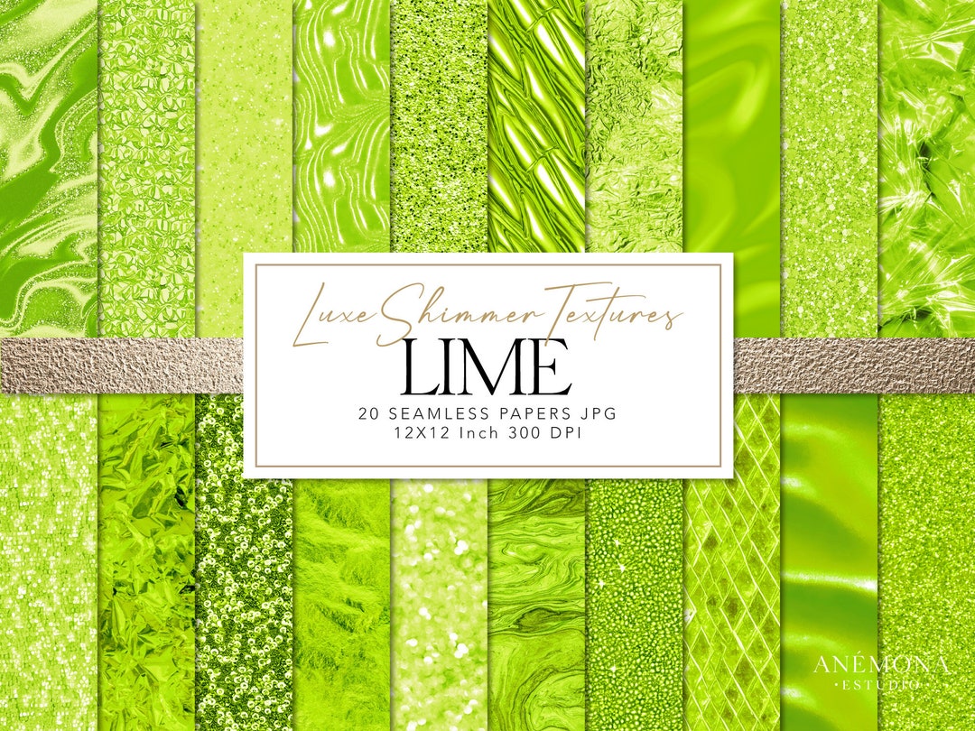 Lime Green Digital Paper, Lime Green Foil Paper, Green Glitter Paper ...