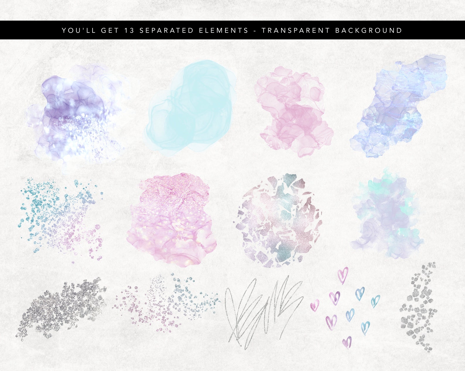 Pastel Alcohol Ink Clipart Pastel Splashes Pastel - Etsy