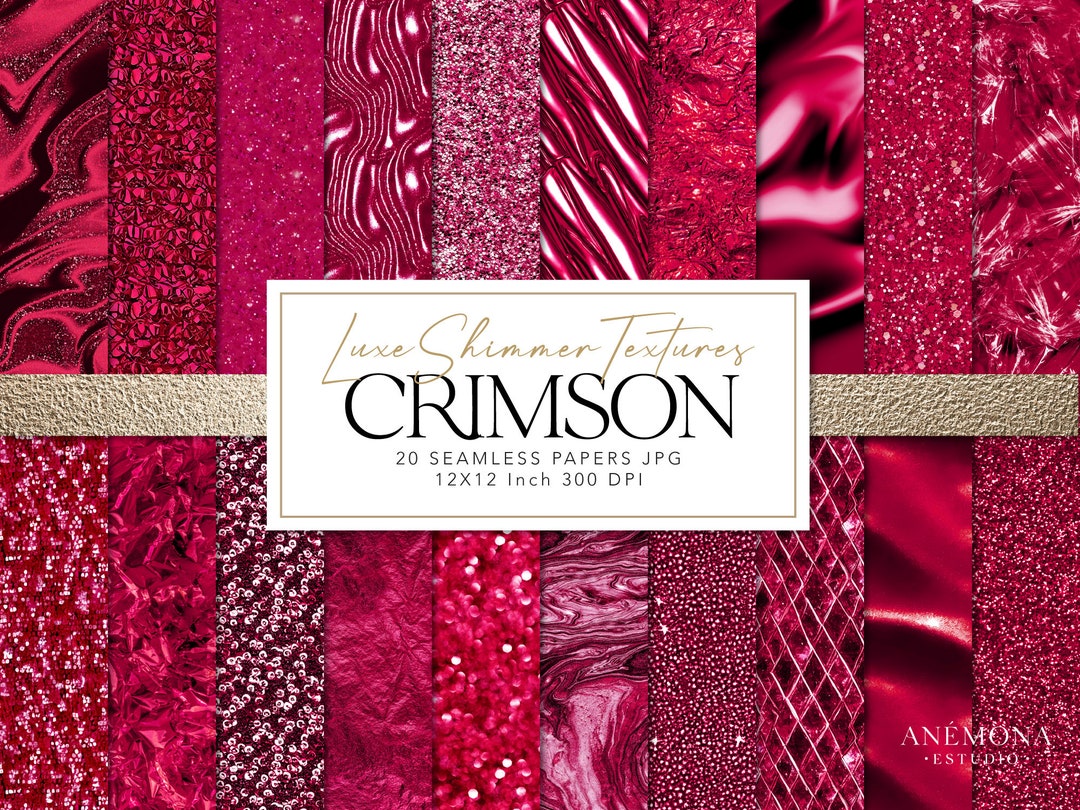 Crimson Red Digital Paper, Red Foil Paper, Red Glitter Paper, Red ...