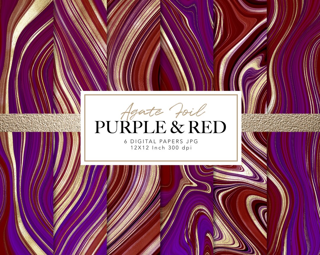 Purple Agate Digital Paper - Marble Paper - Agate Texture - Printable ...