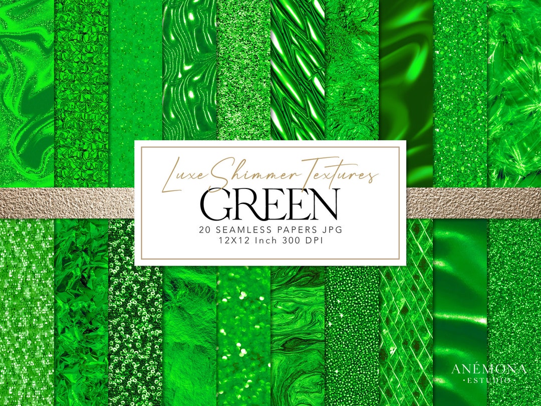 Green Digital Paper Green Foil Paper Green Glitter Paper - Etsy