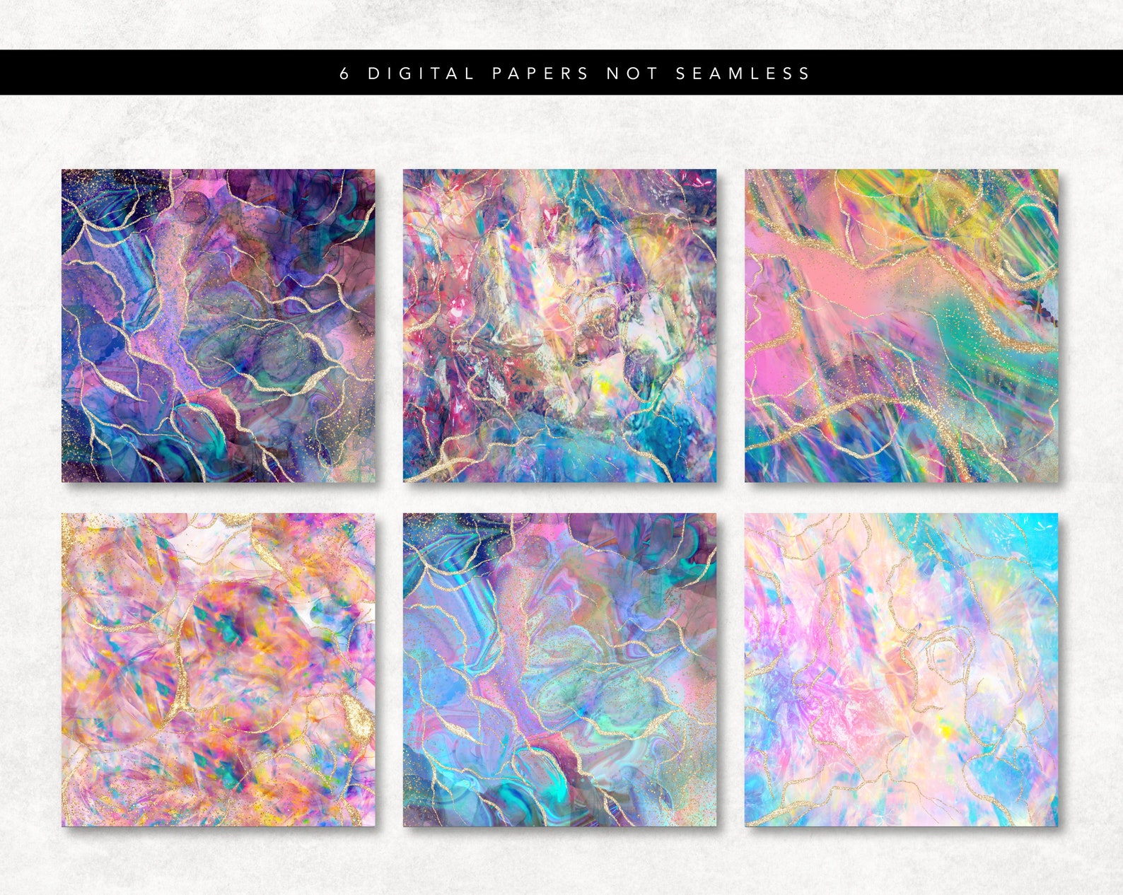 Opal Digital Paper Holographic Digital Paper Nacre Paper - Etsy