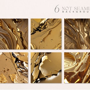 Gold Foil Digital Paper, Deluxe Gold Foil Textures, Luxury Paper ...