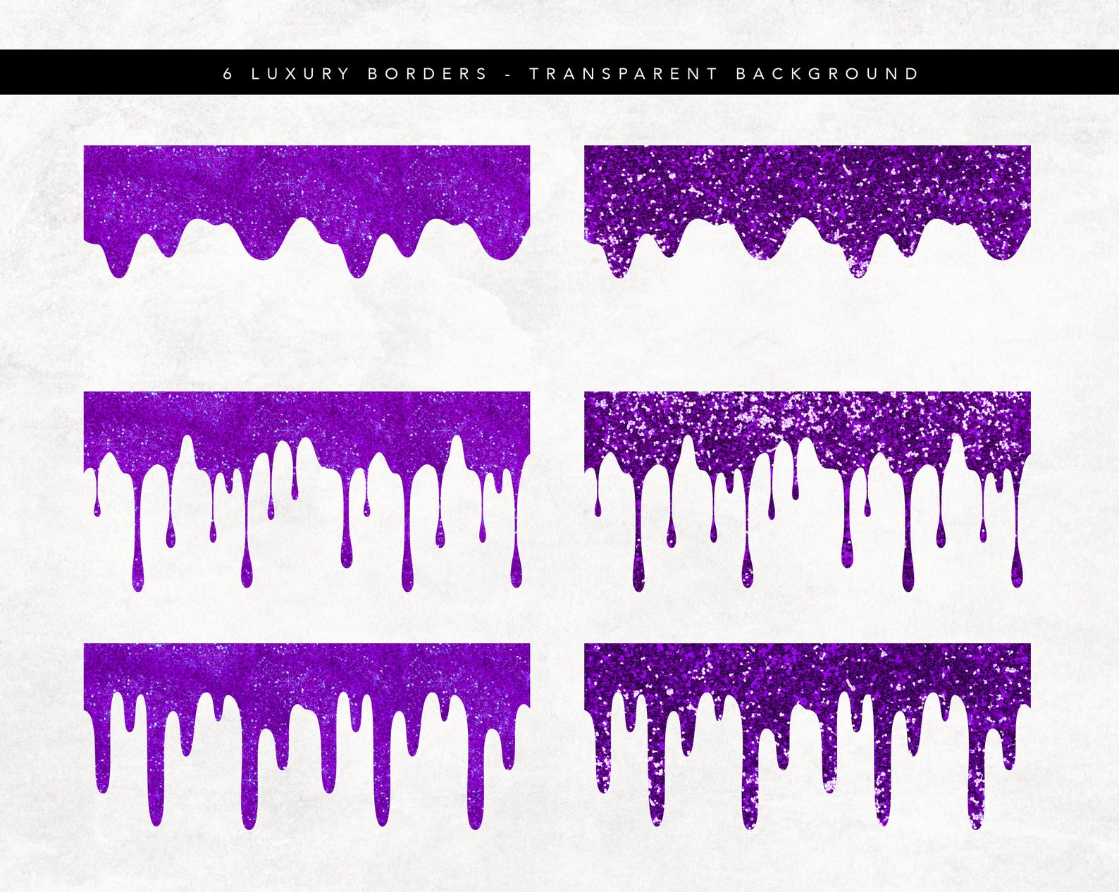 Purple Dripping Purple Drips Borders Drip Glitter Borders - Etsy