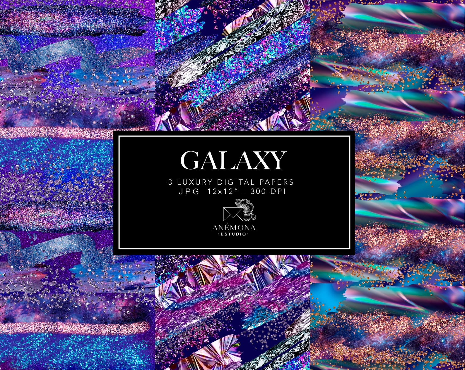 Galaxy Digital Paper Cosmic Digital Paper Luxury Digital - Etsy