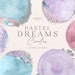 Pastel Watercolor Circles Clipart: Glitter & Foil Logo Backgrounds ...