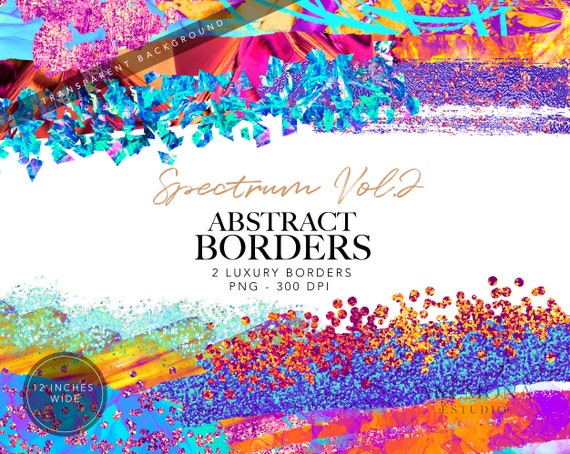 Scrapbooking Colorful Border Clipart Metallic Digital Frame Clip Art ...