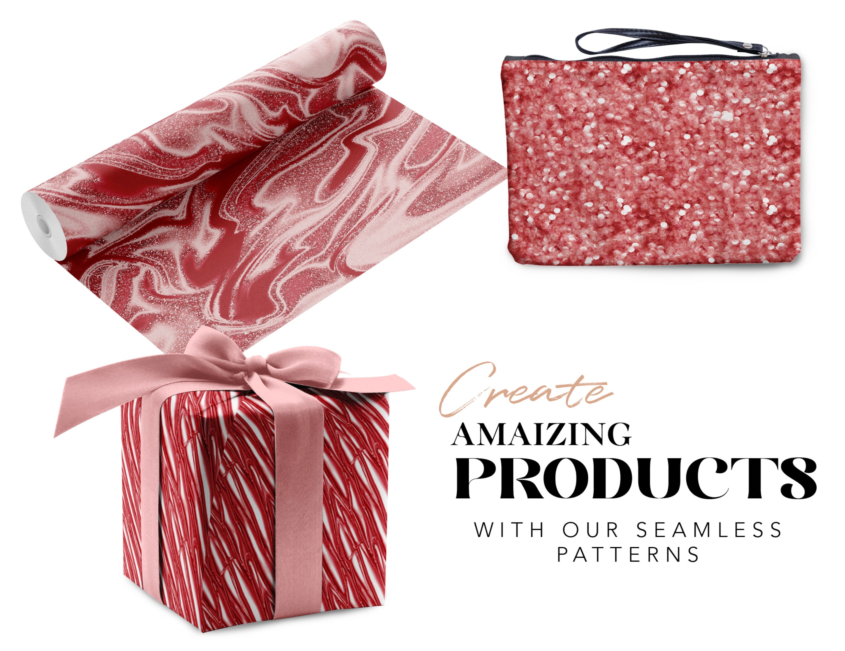 Coral Digital Paper Coral Foil Paper Coral Glitter Seamless - Etsy