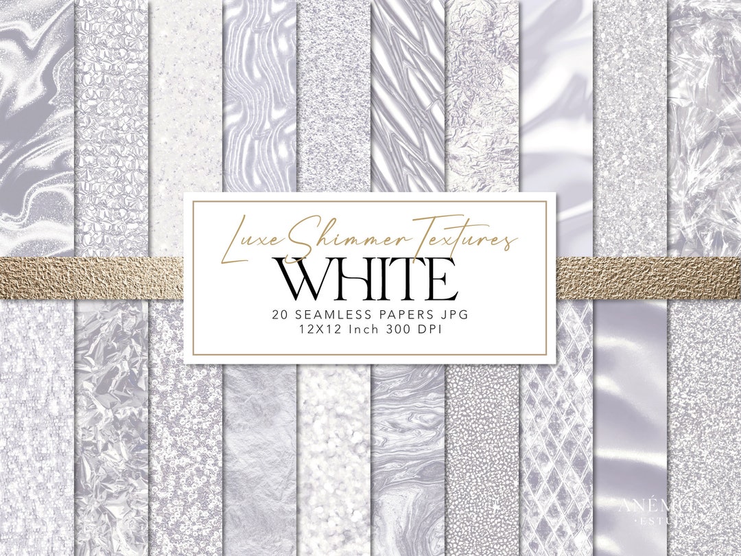 White Digital Paper, White Foil Paper, White Glitter, Seamless White ...