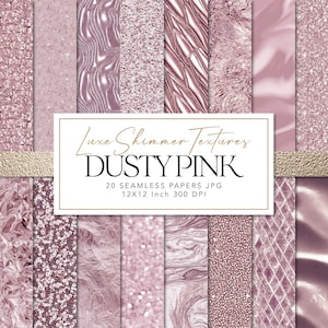 Dusty Pink Digital Paper, Pink Foil Paper, Dusty Pink Glitter Paper ...