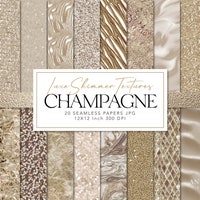12 Champagne Color Digital Paper, Abstract Background, Sweet Textures ...