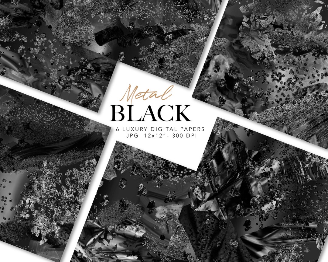 Gothic Black Digital Paper: Abstract Seamless Patterns (commercial Use ...