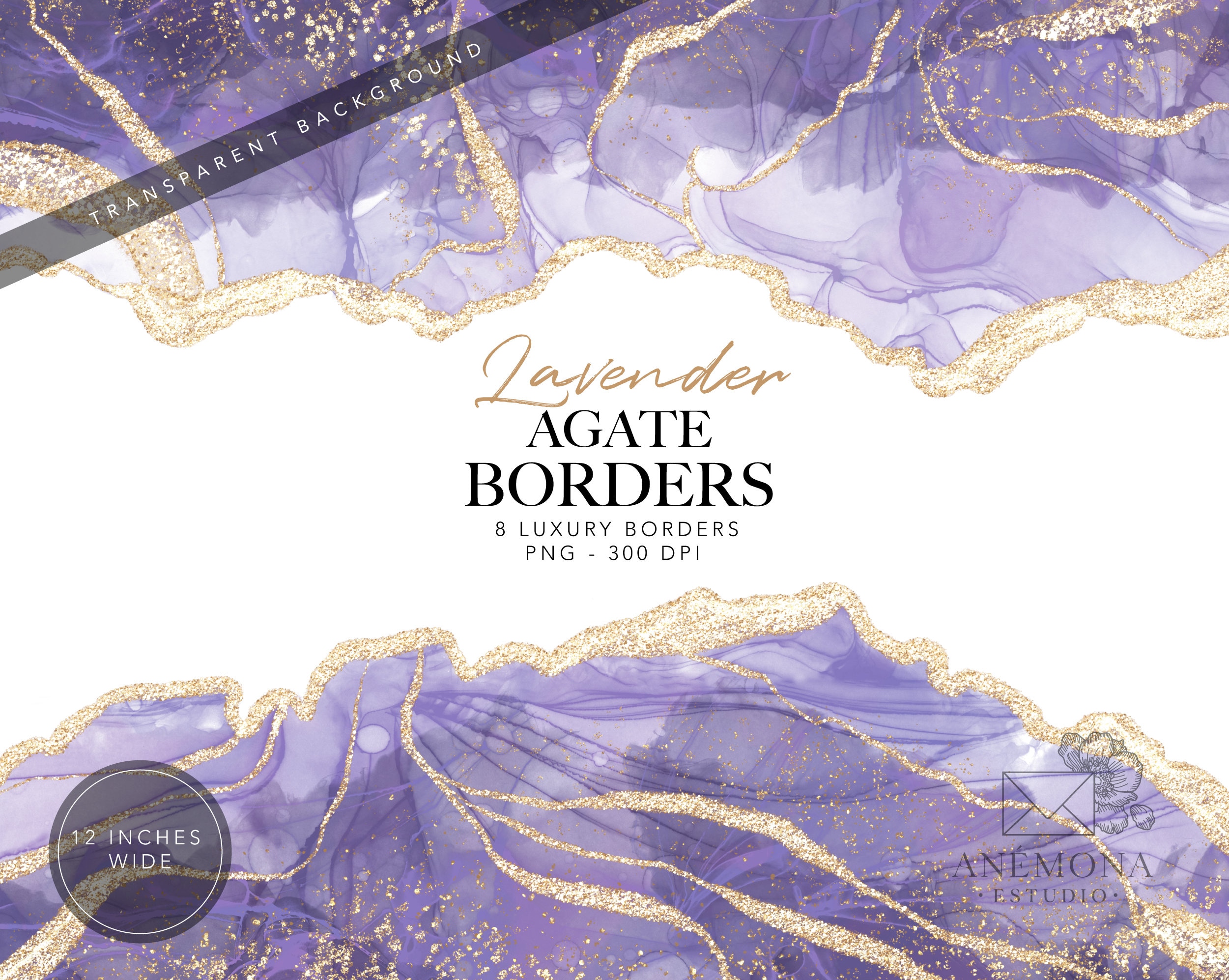 Purple And Gold Border Design