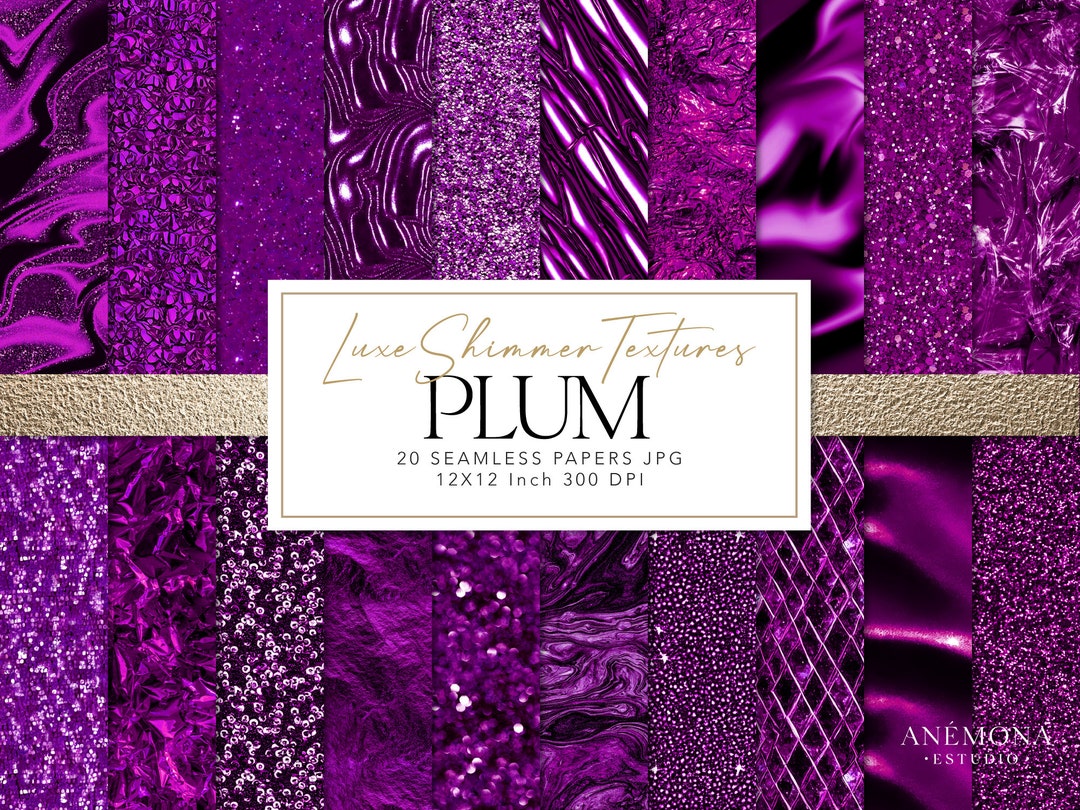 Plum Digital Paper, Plum Foil Paper, Plum Glitter Paper, Plum Seamless ...