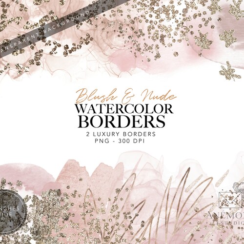 Pink Alcohol Ink Clipart Border Watercolor Borders Clip Art - Etsy