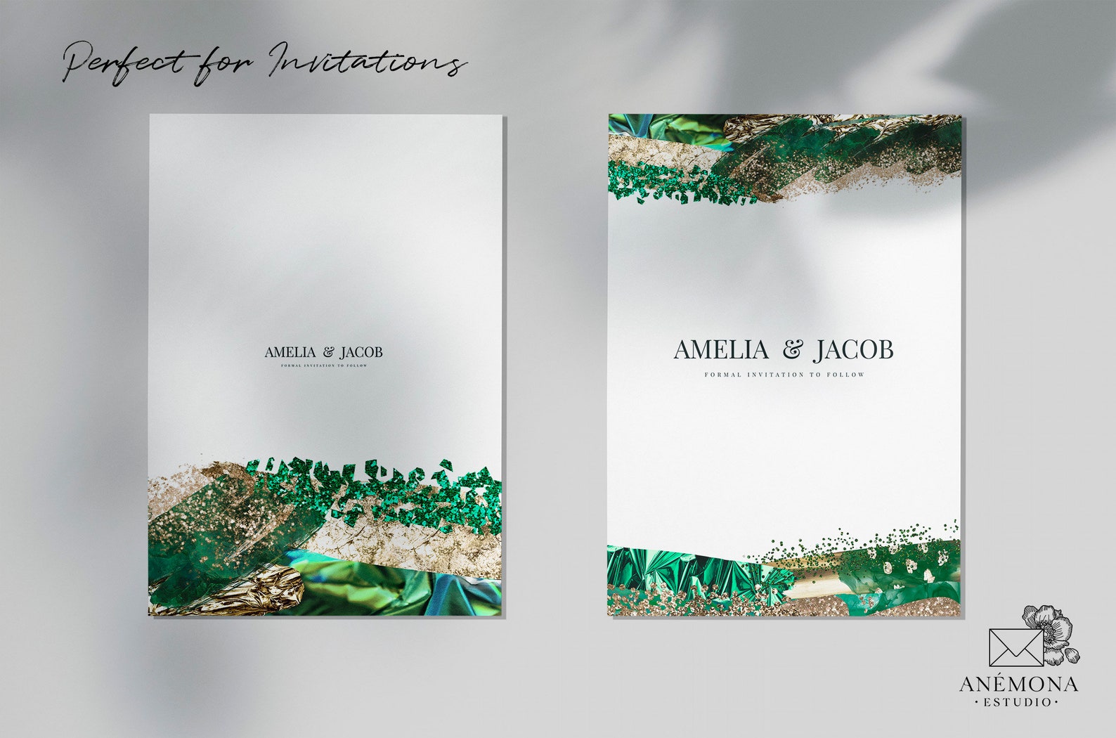 Green Border Clipart Abstract Glitter Border Metallic | Etsy