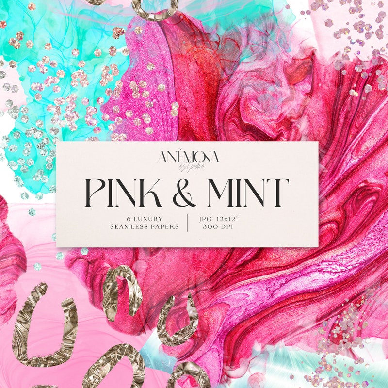 Pink and Mint - Etsy
