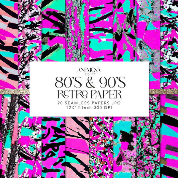 90s Neon Patterns - Etsy